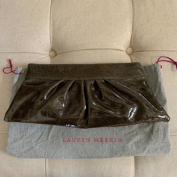 Lauren Merkin | Bags | Lauren Merkin Dark Grey Louise Textured Patent ...